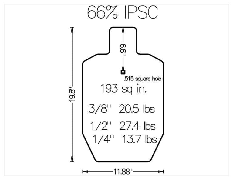 66% IPSC AR500 - Hang Fast Targets